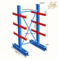 China Beam Cantilever Storage Rack Structural Steel High Space Utilization For Pipe Storage for sale
