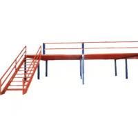 China Steel Warehouse Mezzanine Rack Attic Shelf With Plastic Sprayed Structure for sale