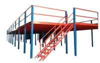 China Steel Warehouse Mezzanine Rack Attic Shelf With Plastic Sprayed Structure for sale