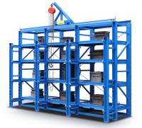China Heavy Duty Pullout Shelves Racking with Crane Hoist for sale