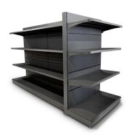 China Foldable Supermarket Display Stand 5 Layers Double Sided Store Wall Shelves for sale