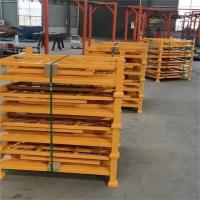 China Folding and stacking metal mesh material box, mesh frame iron box for sale