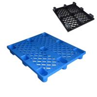 China 1000x800 nine feet flat surface warehouse logistic  solid top plastic pallet for sale