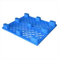 China 1000x800 nine feet flat surface warehouse logistic  solid top plastic pallet for sale
