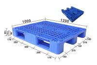 China 50x30 small size  flat surface supermarket warehouse mini plastic pallet for sale