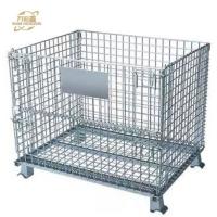 China Wire Mesh Stacking Pallet Racks Post Stillages Fabric Roll Storage Cage for sale