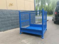 China Powder Coating Stackable Pallet Cages Transport Welded Carpet Roll Racking System for sale