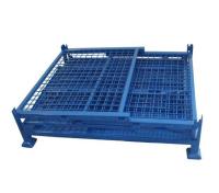 China Powder Coating Stackable Pallet Cages Transport Welded Carpet Roll Racking System for sale
