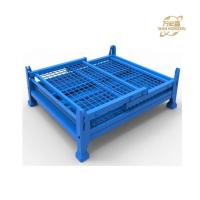 China Stackable Foldable Both Sides Pallet Rack For Roll Fabric Storage for sale