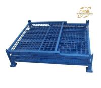 China Portable Pallet Storage Cage Warehouse Adjustable Industry Stacking Steel Frame for sale