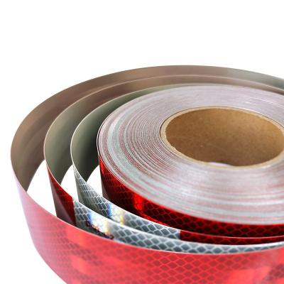 China Red And White Reflective DOT Reflective Sticky Tape Strips For Outdoor for sale