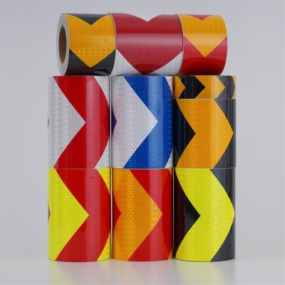 China Arrow Reflective Striping Tape Yellow Reflective Strips Lattice for sale