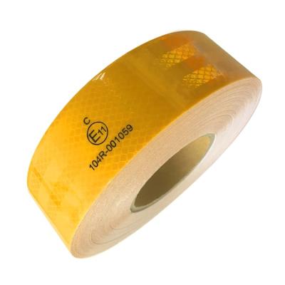 China Yellow Conspicuity Prismatic ECE Reflective Tape Scratch Resistance for sale