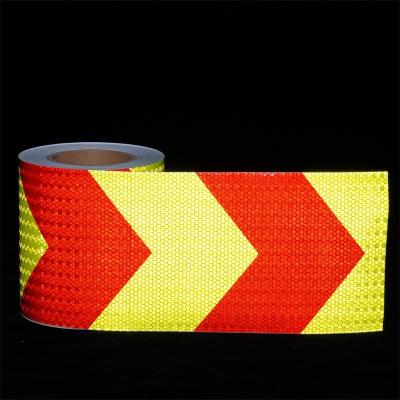 중국 인쇄 가능한 PVC 꿀집 반사 필름 뒷면 접착성 크리스탈 컬러 그리드 반사 매트 도로 표지판 교통 안전 판매용