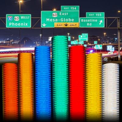 China Self Adhesive EGP Conspicuity Retro Reflective Sheeting Roll Micro Prismatic for sale