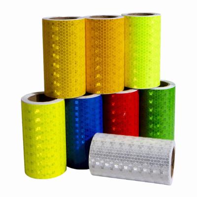 China Strong Viscosity Arrow Reflective Warning Tape Yellow Red For Vehicles for sale