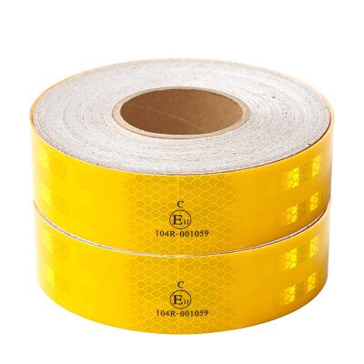 China PET Custom Adhesive Sticker Vinyl Roll Safety Retro Trunk ECE 104r Reflective Tape for sale