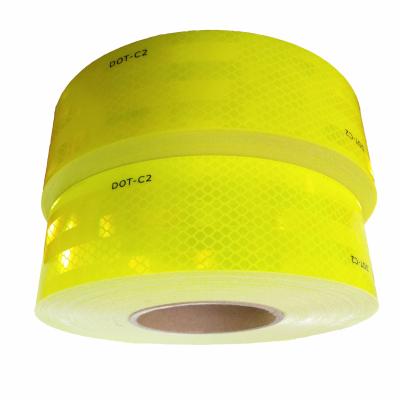China Safety Car Truck Bicycle Road Prismatic Rolls DOT C2 Reflective Tape Self - Adhesive for sale