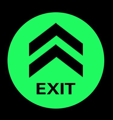 Cina 1.24X45.7m adesivo film luminoso notturno per la sicurezza uscita disegno grafico fotoluminescente luminoso in vendita