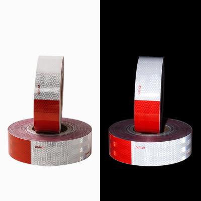 China DOT-C2 Reflective Tape with Micro Prismatic Technology and Pressure-sensitive Adhesive for Heavy-Duty Vehicles for sale