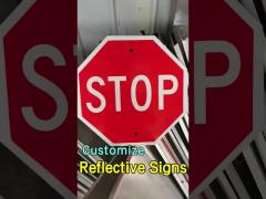 Op maat gemaakte verplichte reflecterende verkeersborden Achthoekige driehoek
