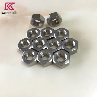 China Gr2 Gr5 Titanium Hexagon Nut DIN934 M5 M6 M8 M10 For Industry for sale