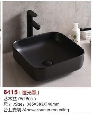 China on sale cheap price matt black color coutertop art basin for hotel project best selling basin model 2019 for sale