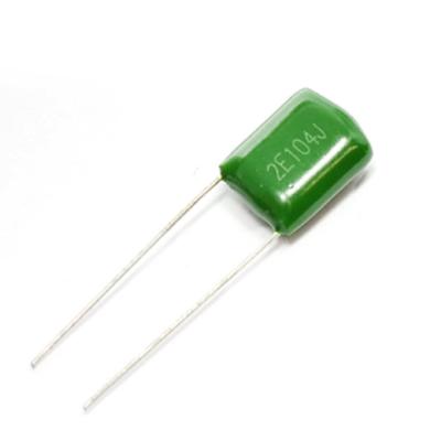 Китай Фильм CL11 250V 10mm Mylar конденсатора полиэстера 2E104J 100nF продается
