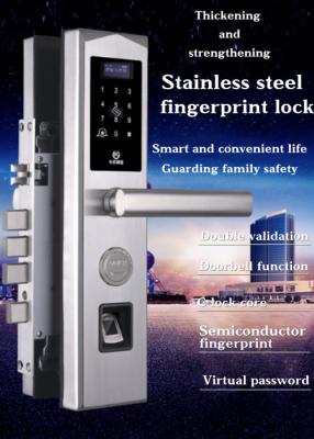 China Thickened Stainless Steel Fingerprint Door Lock , Intelligent Burglar - Proof Lock for sale