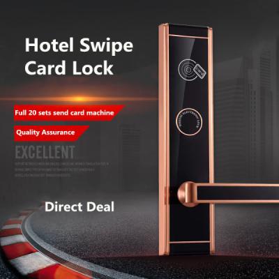 China Stainless Steel Plate RFID Hotel Lock , High End IC Card Electronic Door Locks for sale