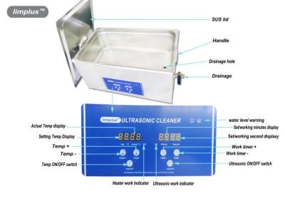China Van de de Kettingsinjecteur van de Limplusfiets van de de Lijstbovenkant de Ultrasone Reinigingsmachine met Verwarmer, 10 Liter Digitale Ultrasone Schonere 200w Te koop