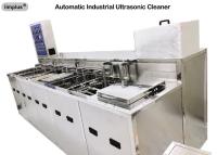 China Multi Tank Industrial Ultrasonic Cleaner Machine with Rinsing Drying System for Oil Degrease for sale