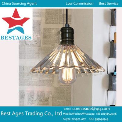 China VINTAGE ANTIQUE INDUSTRIAL LOFT BAR GLASS METAL PENDANT LAMP SHADE CEILING LIGHT for sale