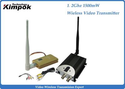 Cina 1.5w video audio trasmettitore del trasmettitore FPV e corredo senza fili del ricevitore con 0,910 gigahertz in vendita