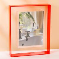 China Modern Acrylic Floating Wall Frames , Magnetic Frameless Plexiglass Picture Frames for sale