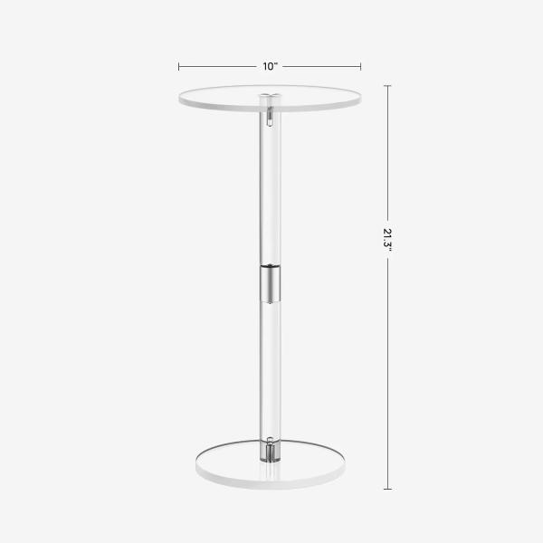 Quality Easy Assembly Custom Acrylic Furniture Clear Side Table Coffee Table For Small for sale