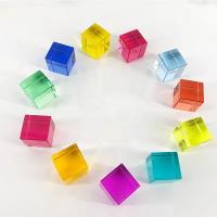 China OEM Colorful Acrylic Game Set Acrylic Building Block Set Stackable Block Cube for sale