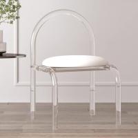 Quality Modern Custom Acrylic Furniture acrylic dressing table chair 43X45X73cm For for sale