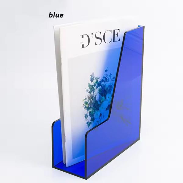 Quality Desktop Customized Color Acrylic Holder Acrylic Storage Organizer For Document for sale