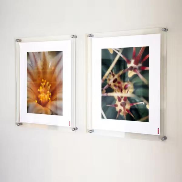 Quality Decoration Floating Acrylic Photo Wall Frames 13'' X 16'' With Metal Standoffs for sale
