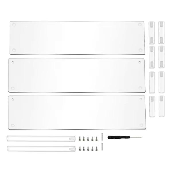 Quality Assembled Design 3 Layers Acrylic Stand Riser Cosmetics Display Shelf For Action for sale