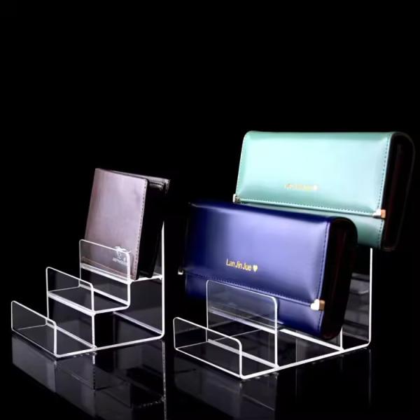 Quality Custom Thickness Acrylic Wallet Display Stand For Space Saving Display Solutions for sale
