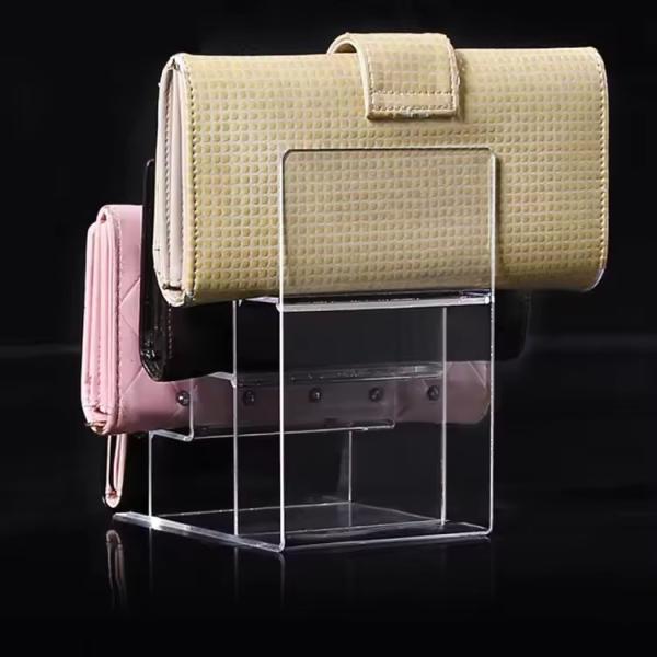Quality Custom Thickness Acrylic Wallet Display Stand For Space Saving Display Solutions for sale