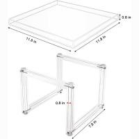 China Assembled Design Acrylic Cake Stand Buffer Table Riser Food Serving Custom Printing for sale