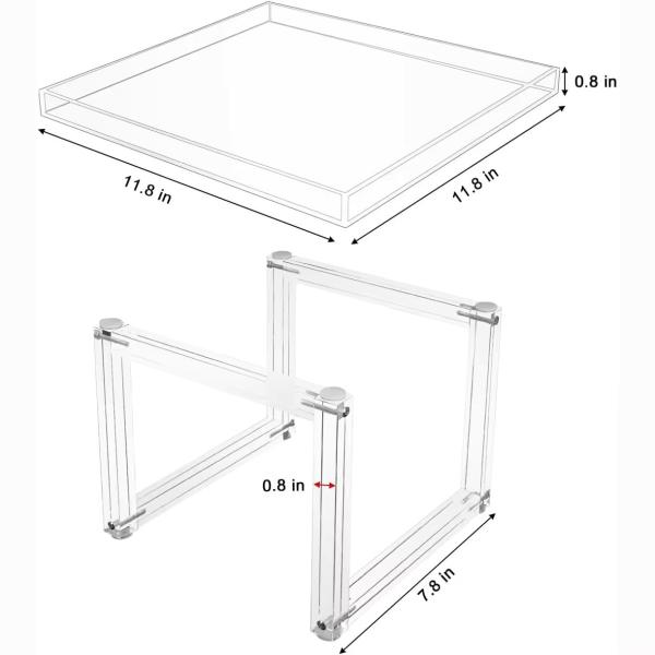 Quality Assembled Design Acrylic Cake Stand Buffer Table Riser Food Serving Custom for sale