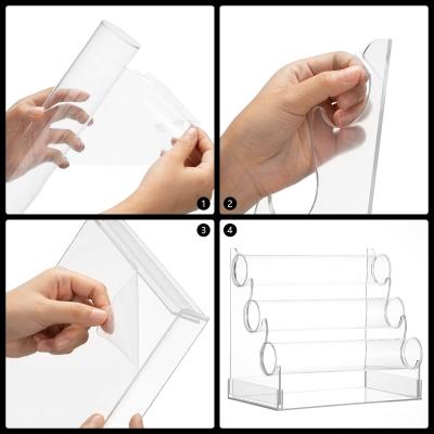 Cina Moderno 3 Tier Clear Acrylic Rack Bracelet Holder Lucite Gioielleria Organizzatore OEM in vendita