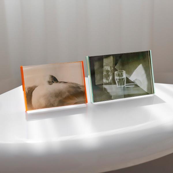 Quality Custom 6'' X 8'' Acrylic Block Photo Frame With Removable Peg For Home Hotel for sale