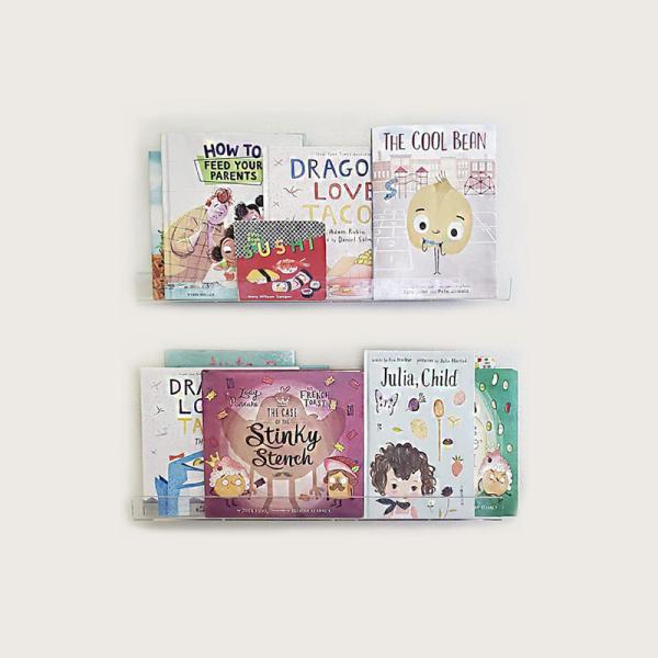 Quality Wall Mounted 30cm Acrylic Shelf Bracket U Shaped Acrylic Book Holder Handmade for sale