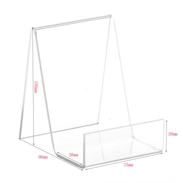 Quality OEM Transparent Acrylic Holder Acrylic Book Stand Shelf For Bookstore Library for sale