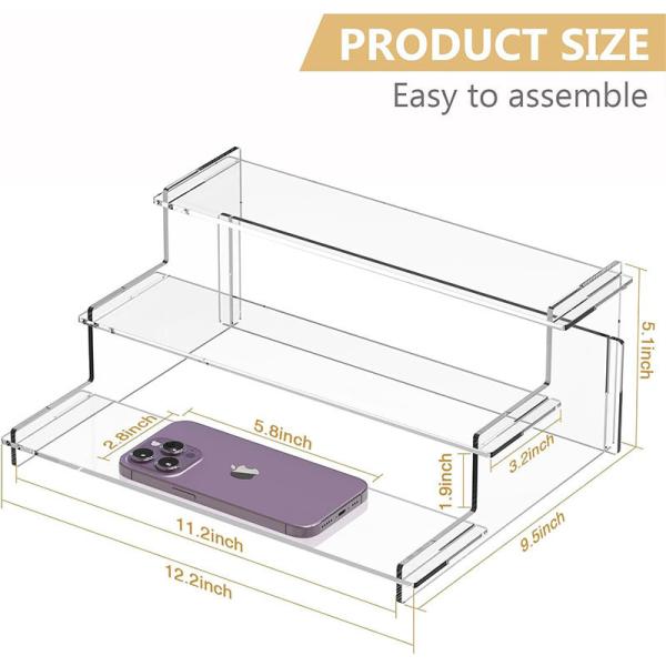 Quality Easy Assemble Clear Acrylic Display Shelf For Cupcake Cosmetics Perfume for sale